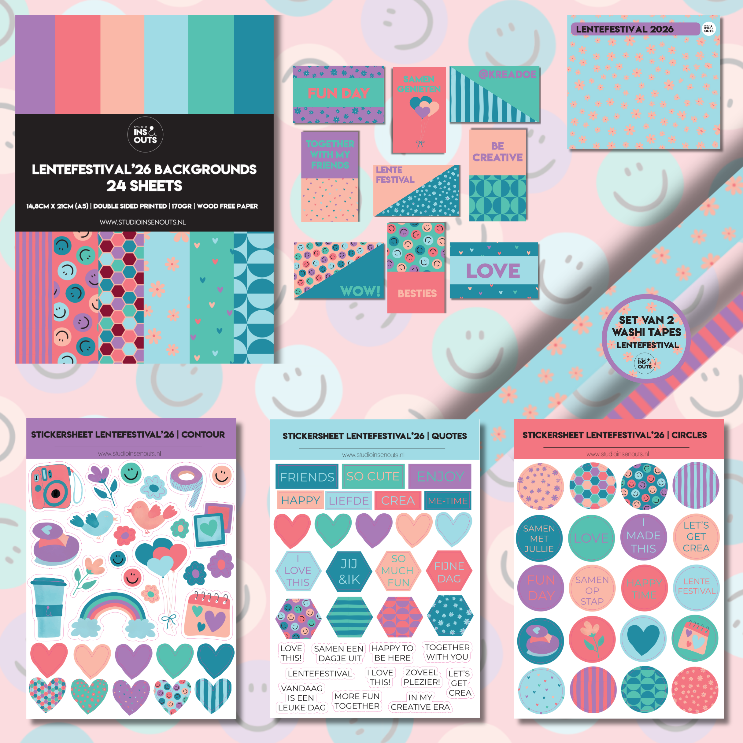 Complete scrapbook collectie | Creatieve vrolijke scrapbook set ...