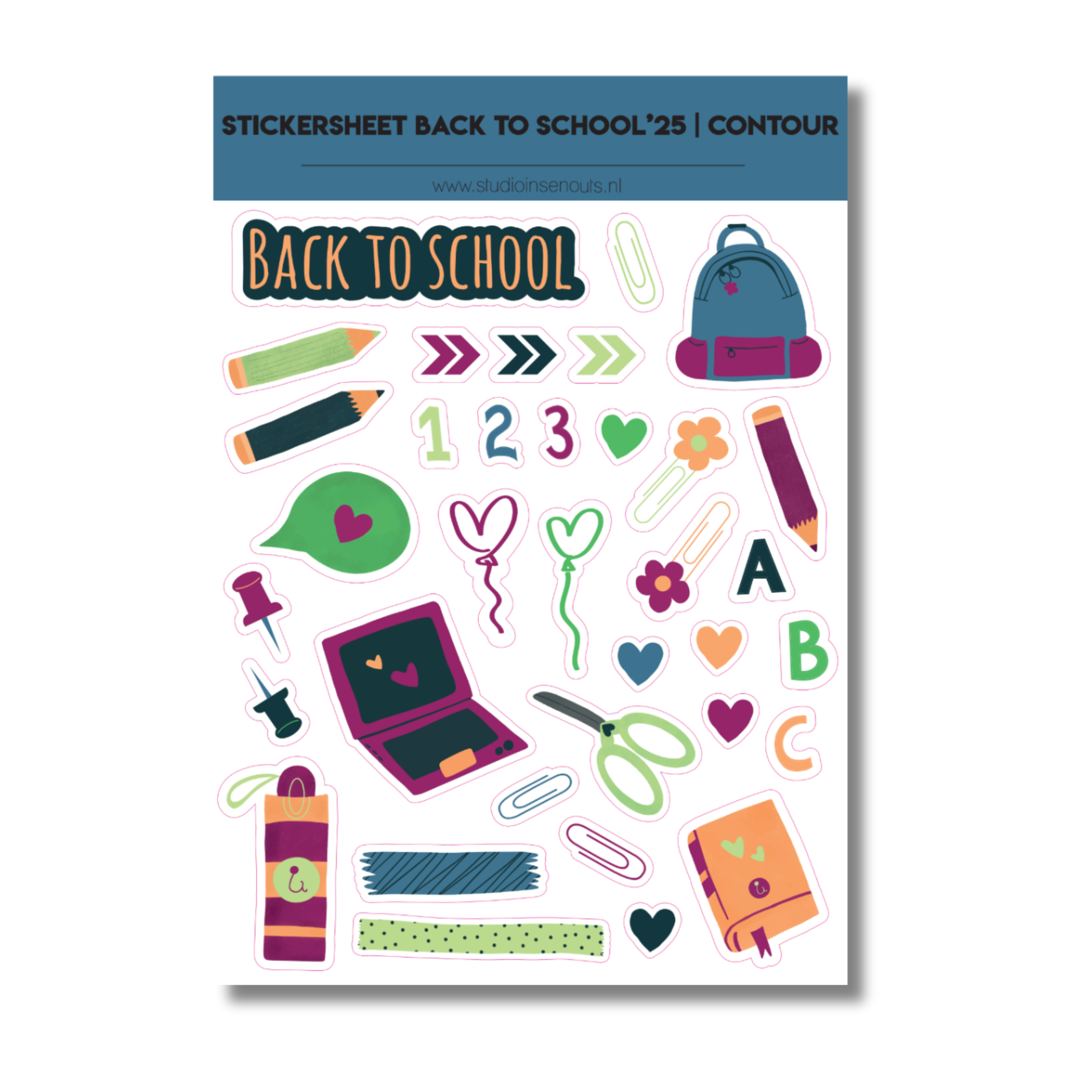 Stickervel Contour | Back To School | Stickers School Thema – Studio ...